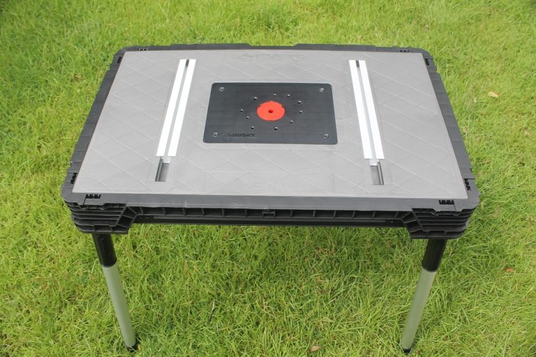 Husky 1500 lb Capacity Portable Workbench - Bench And Router Table On ...